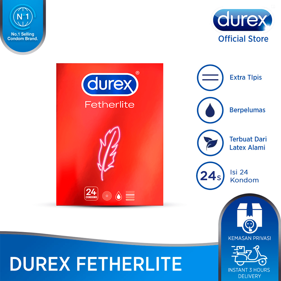 Durex Fetherlite dengan bahan yang lebih tipis