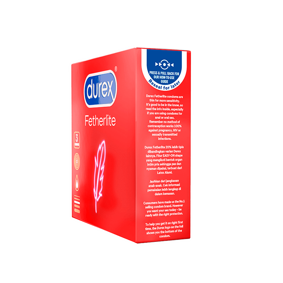 Durex Fetherlite dengan bahan yang lebih tipis