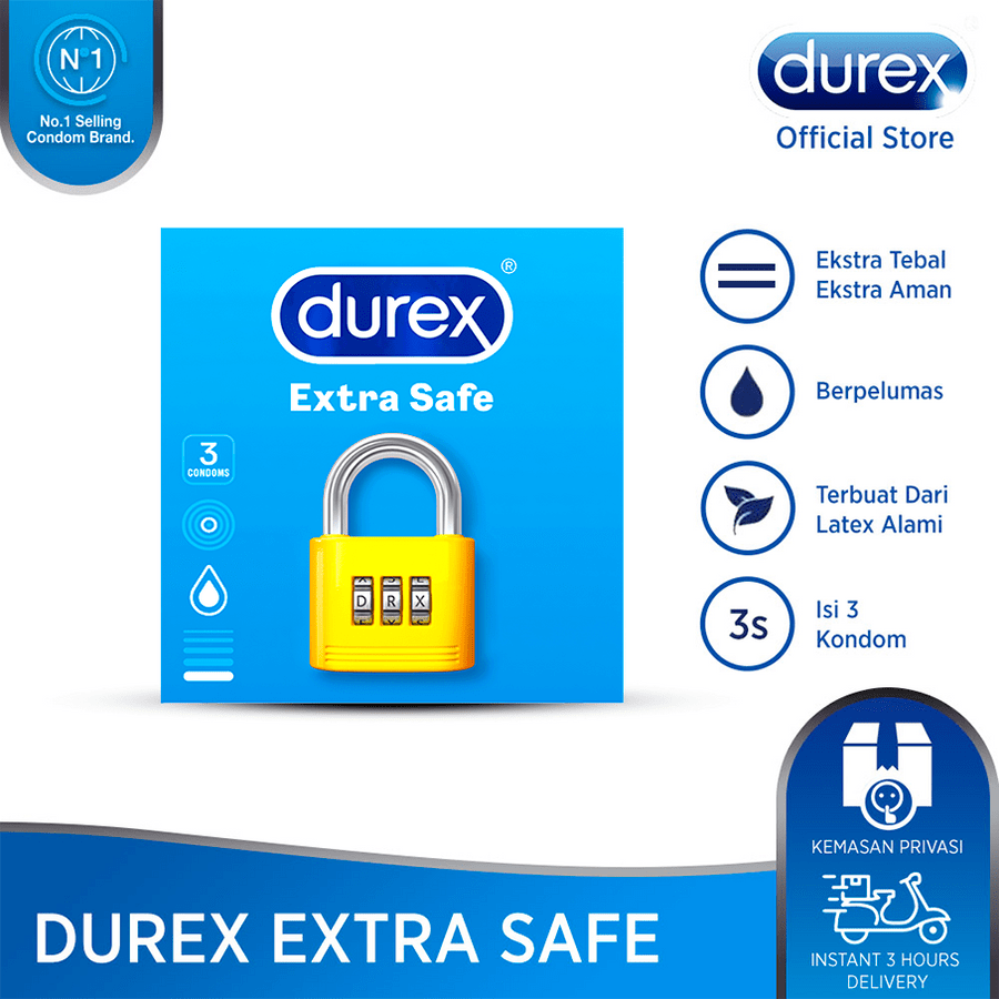 Durex Extra Safe dengan bahan lebih tebal