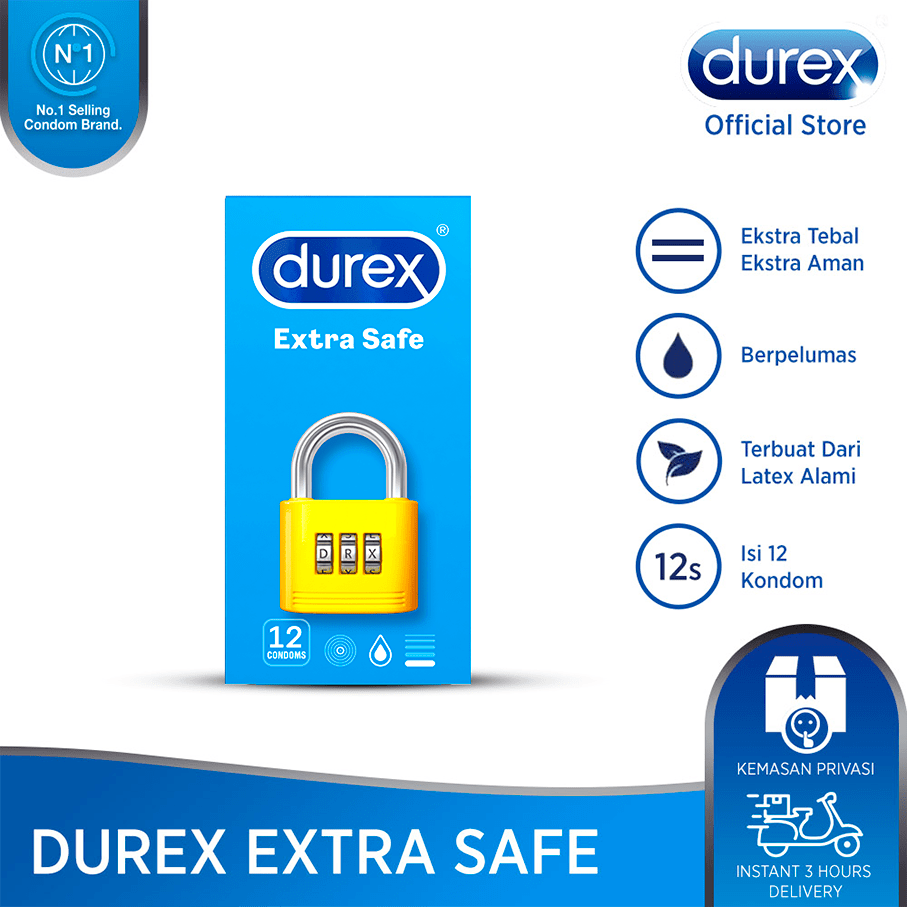 Durex Extra Safe dengan bahan lebih tebal